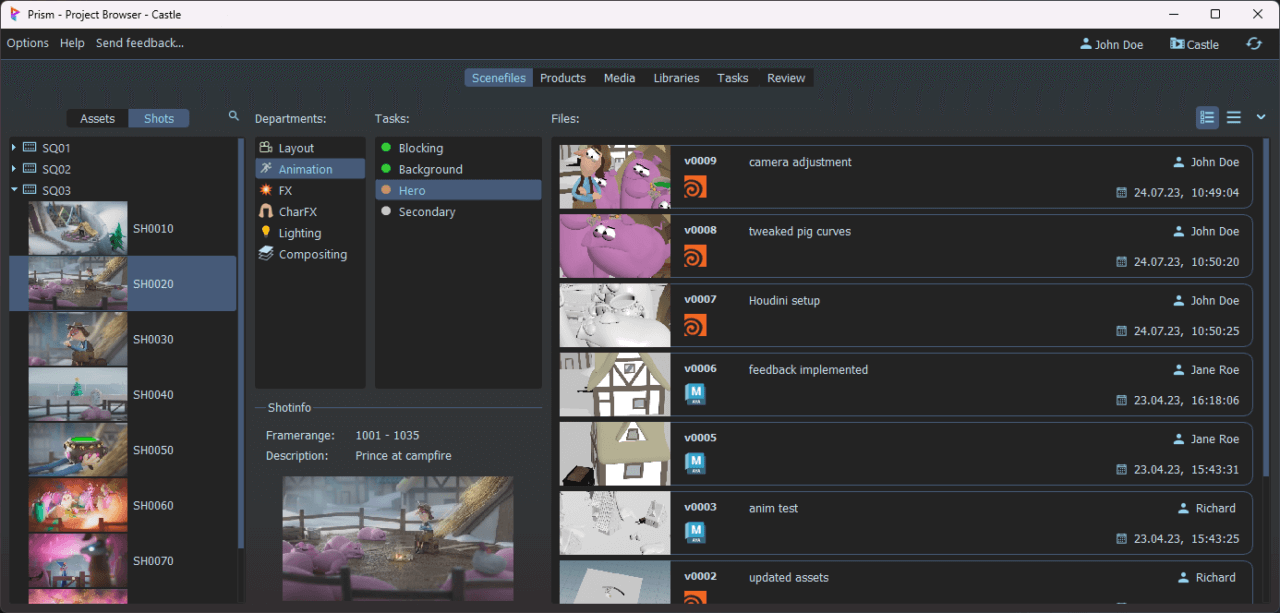 Prism Pipeline - Animation and VFX Pipeline